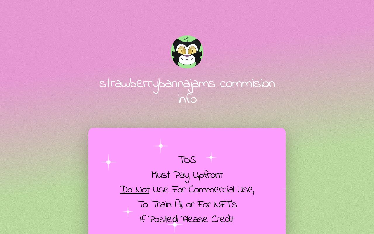 strawberrybannajam's commision info